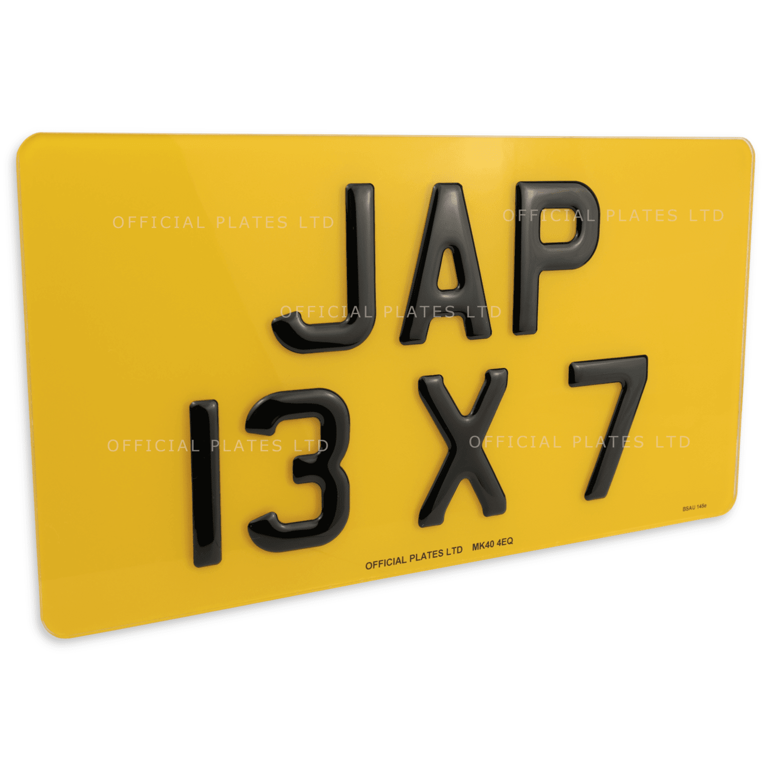 Oversized Rear Number Plates | 21x6 & 533mm x 152mm UK