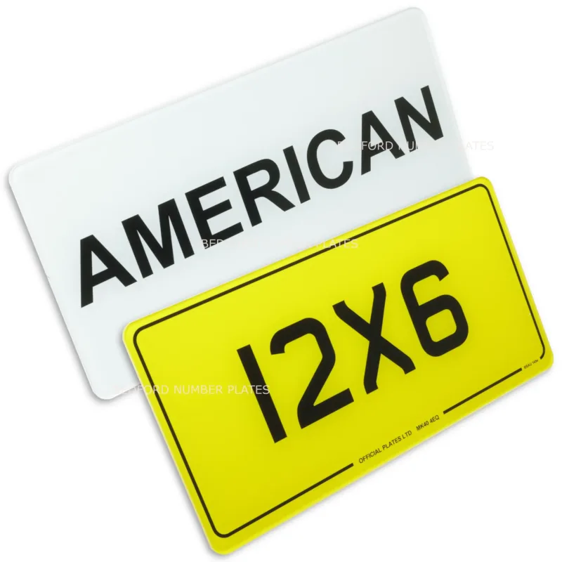 American Import Number Plates - 12x6 (303mm x 152mm)