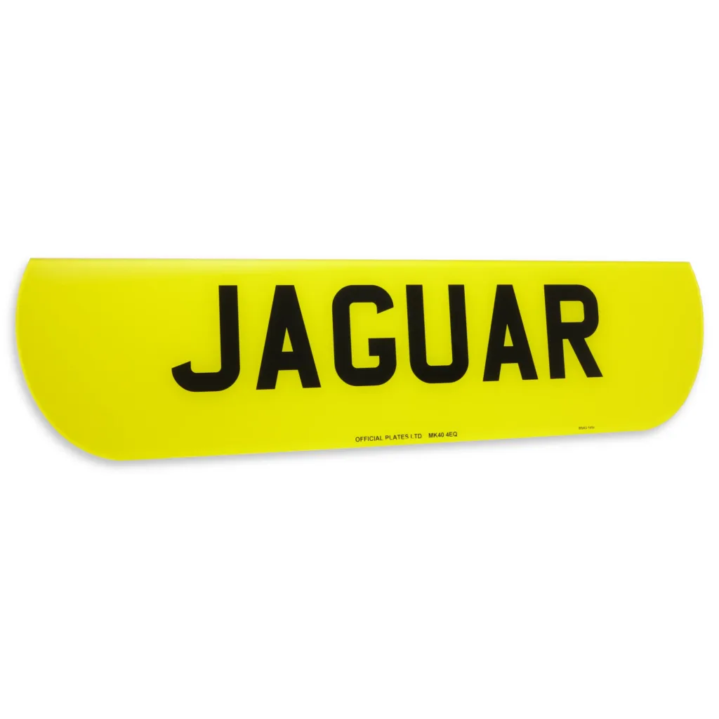 Curved Rear Number Plates | Shaped Plates for Jaguar & Rover