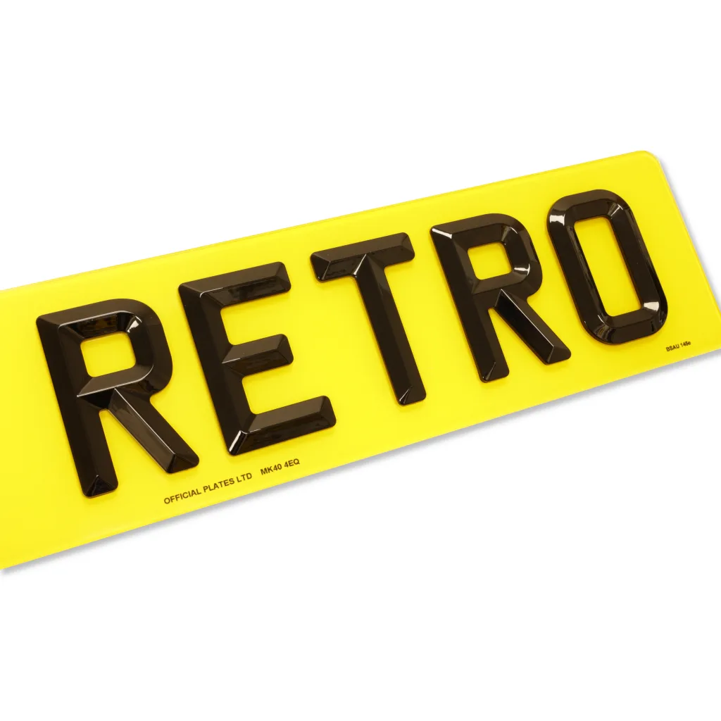 4D Retro Number Plates